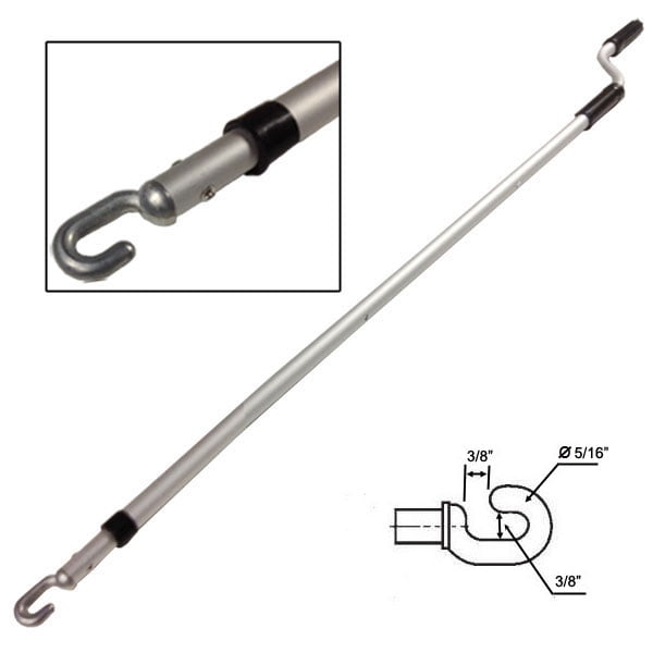 Telescoping Skylight Pole with Hook Drive, 74-1/8" to 122-3/4 ...