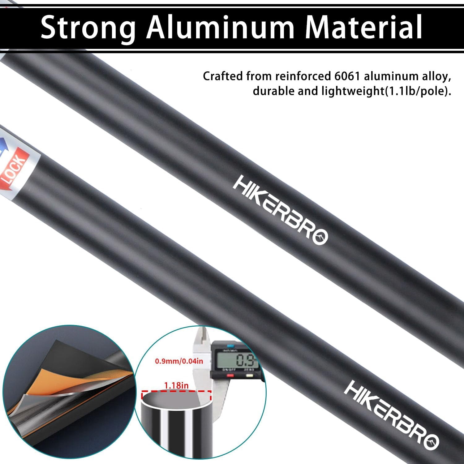 Telescoping Tarp Poles - 7.67ft Aluminum Tent Poles for Tarp with ...