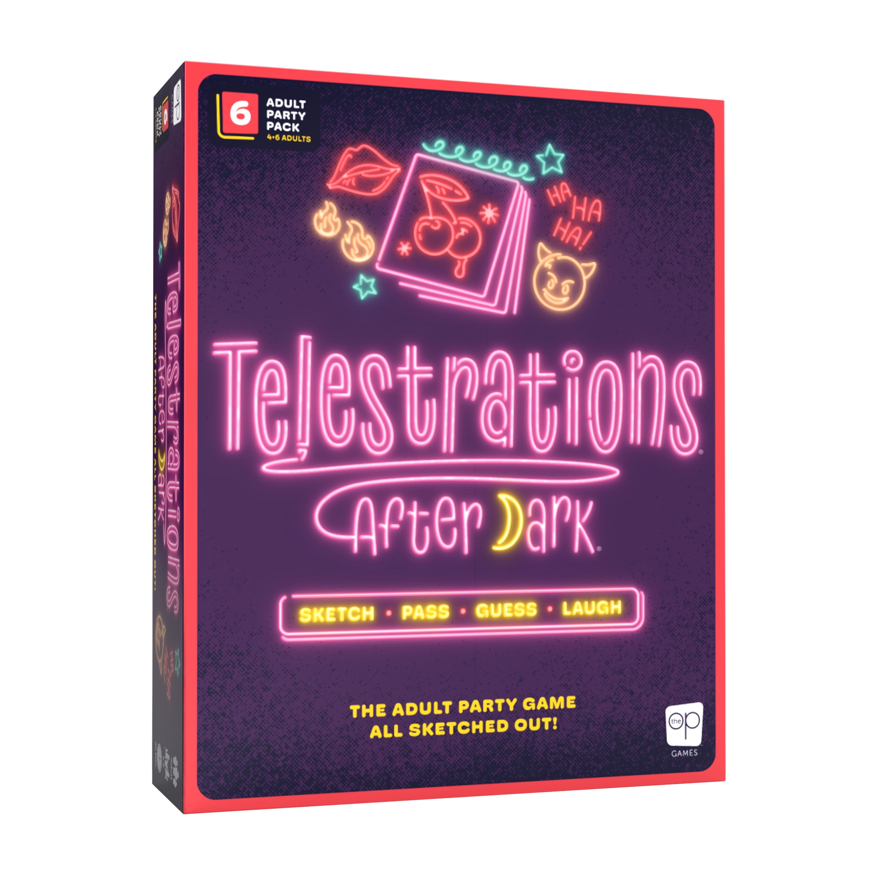 USAopoly Telestrations After Dark Adult Party Game 6 Players Hilarious ...