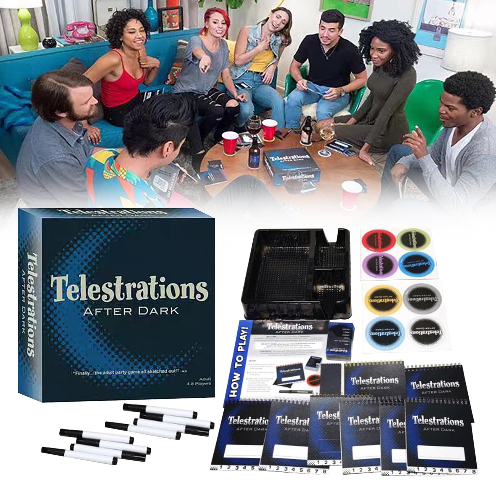 Telestrations After Dark Adult Party Game | Adult Board Game | An Adult ...