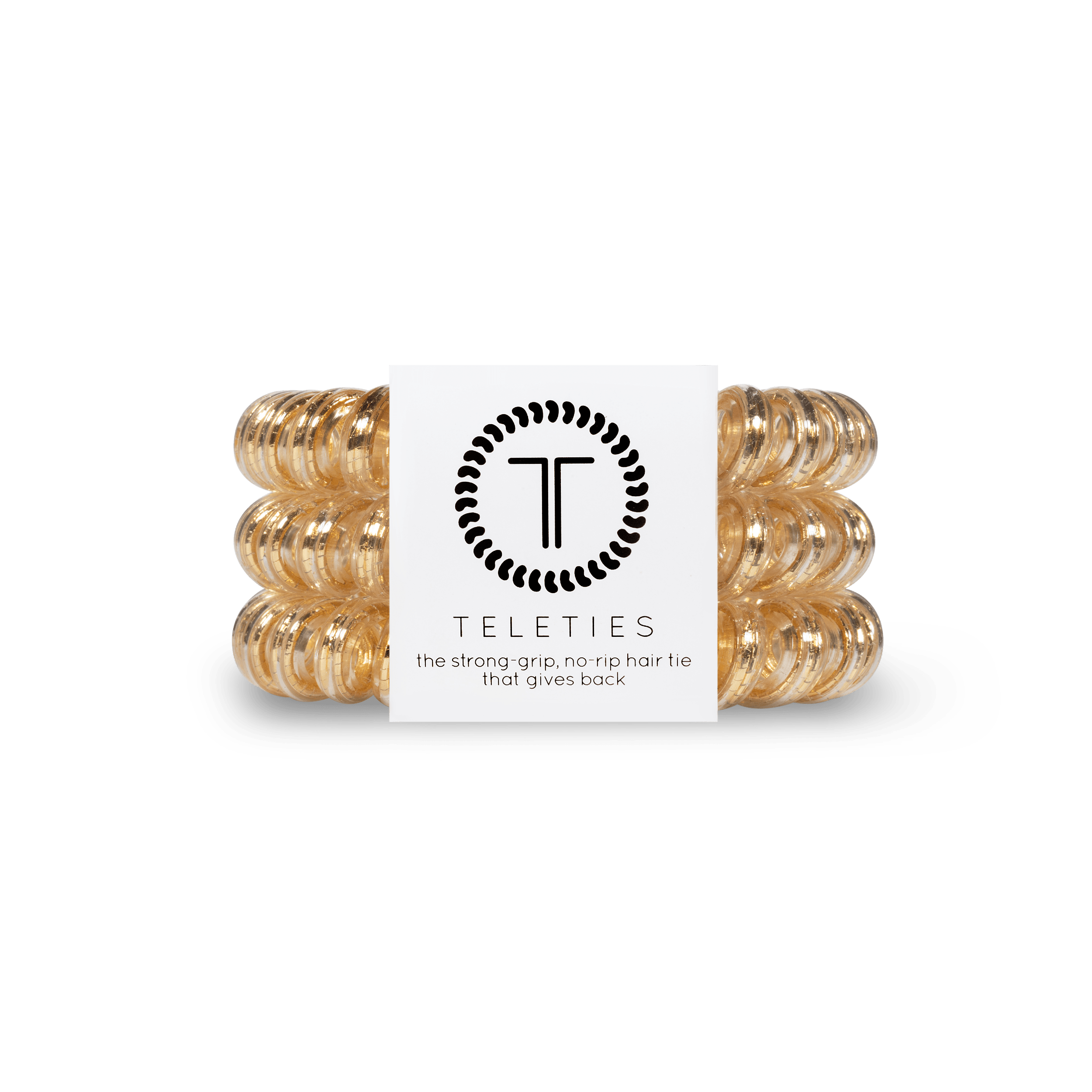 TELETIES Large Hair Ties, Good as Gold, 3pc Pack, Strong Grip, Stylish Bracelet - Walmart.com