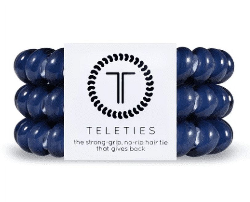 Teleties Large Hair Ties - Nantucket Navy 3pc - Walmart.com