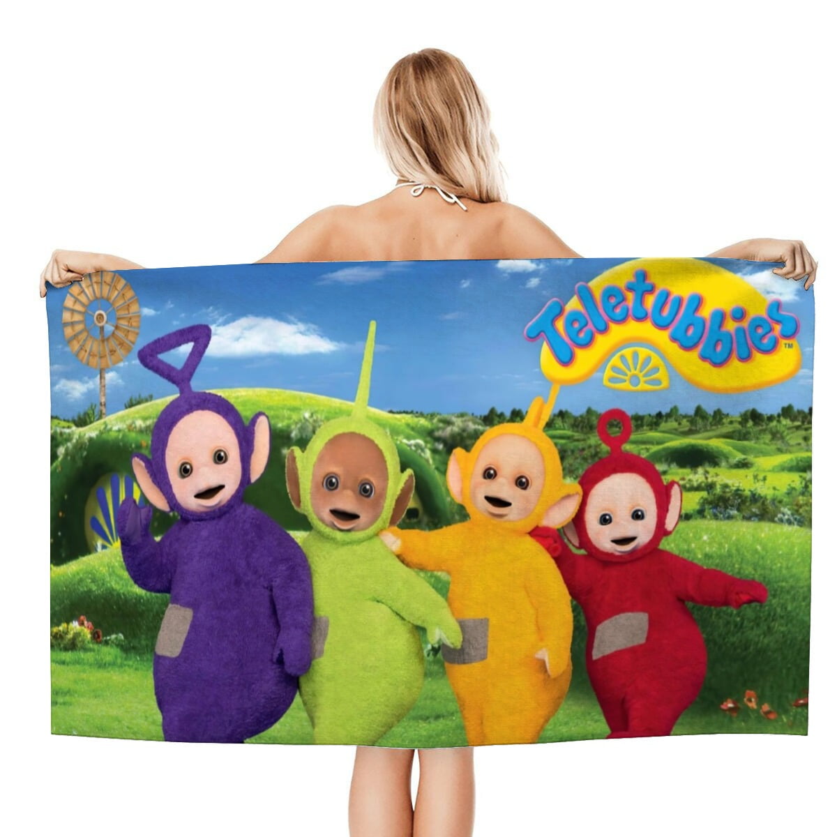 Teletubbies Gifts Beach Towel for Women Girl Birthday Inspired Fan Bath ...