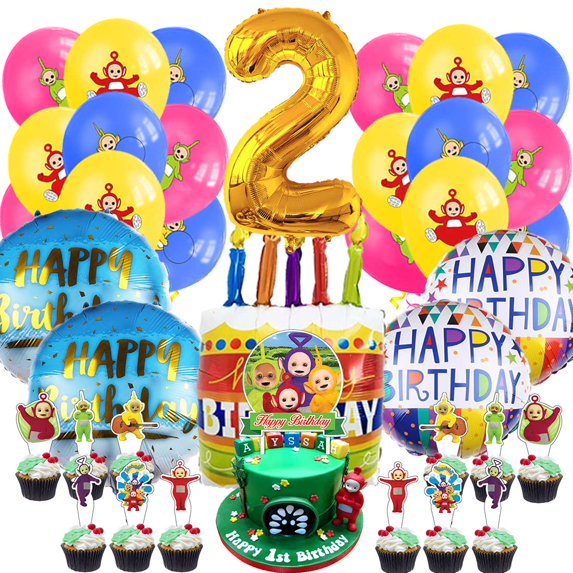Teletubbies Party Supplies 2nd Decor Kit Balloons Birthday Cake Topper ...