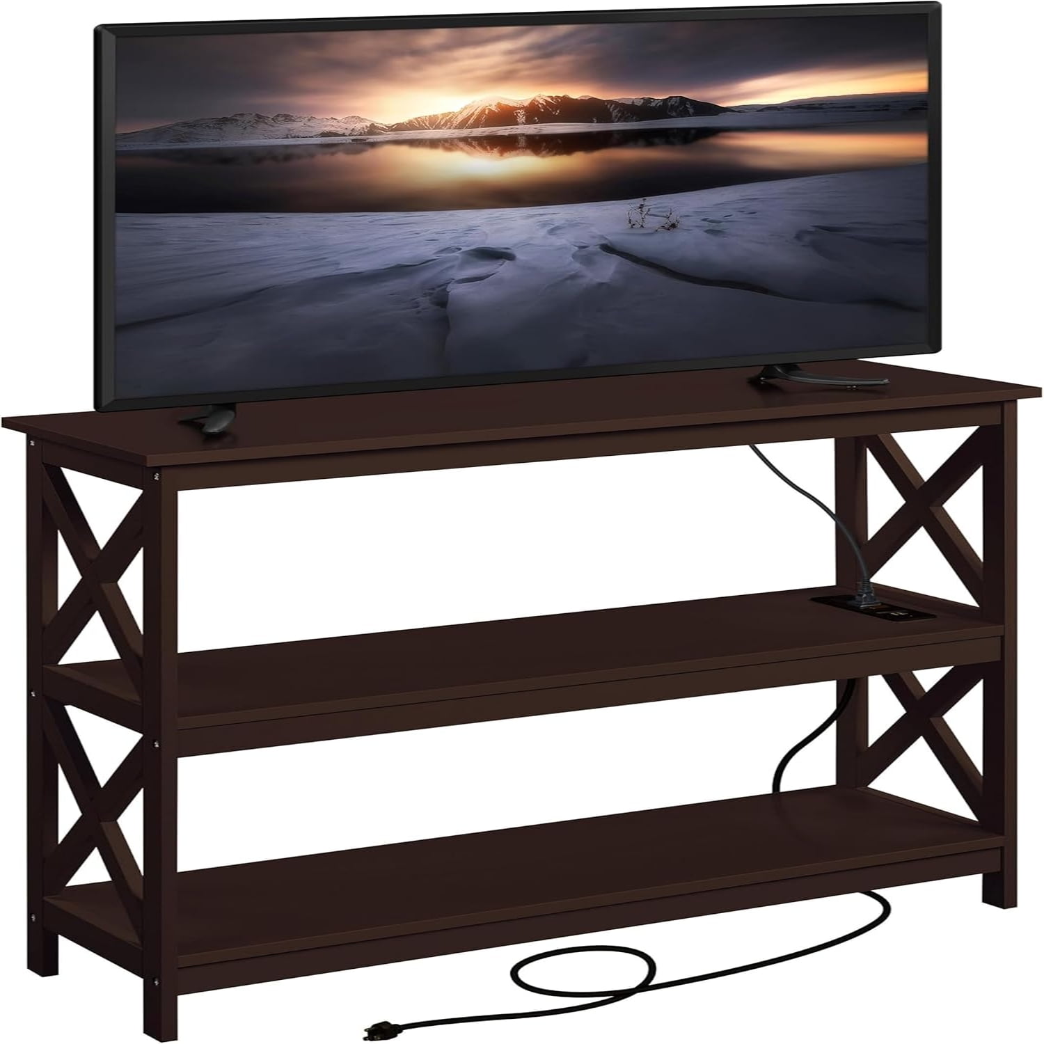 Television Stands & Entertainment Centers with 3 Tier Storage Shelf TV ...