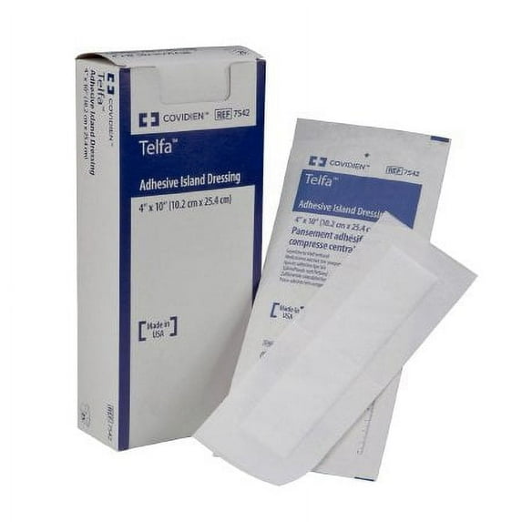 Telfa - Adhesive Dressing Telfa - 4 X 10 Inch Nonwoven Rectangle White ...