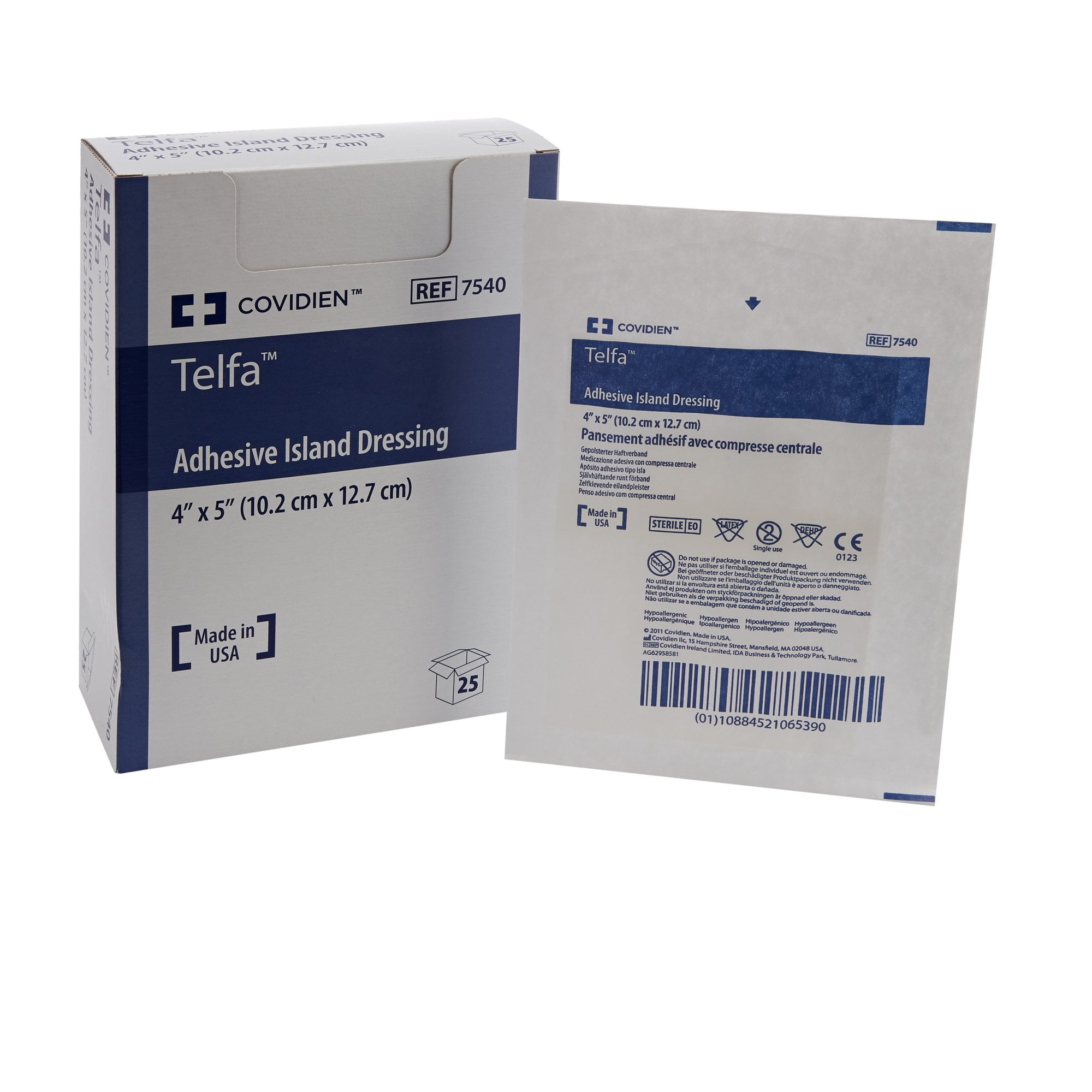 Telfa Adhesive Island Dressing, Sterile, Bandages Dressing, 4 in x 5 in ...