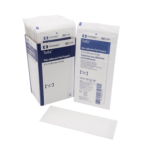 Telfa Ouchless Non-Adherent First Aid Gauze, 3 x 8 Inch, 50 Count, 4 ...