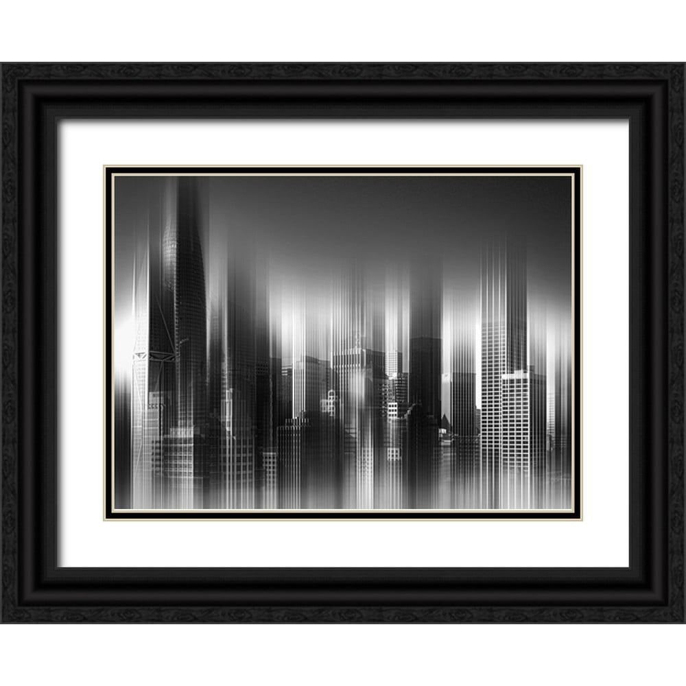 Telhami, Isam 18x14 Black Ornate Wood Framed with Double Matting Museum ...