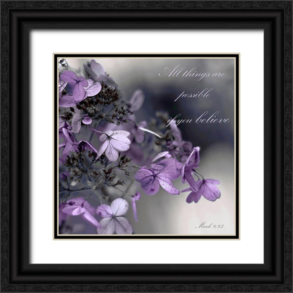 Telik, Tracey 20x20 Black Ornate Wood Framed with Double Matting Museum Art Print Titled - Plum ...