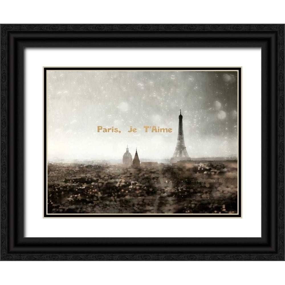 Telik, Tracey 24x19 Black Ornate Wood Framed with Double Matting Museum ...