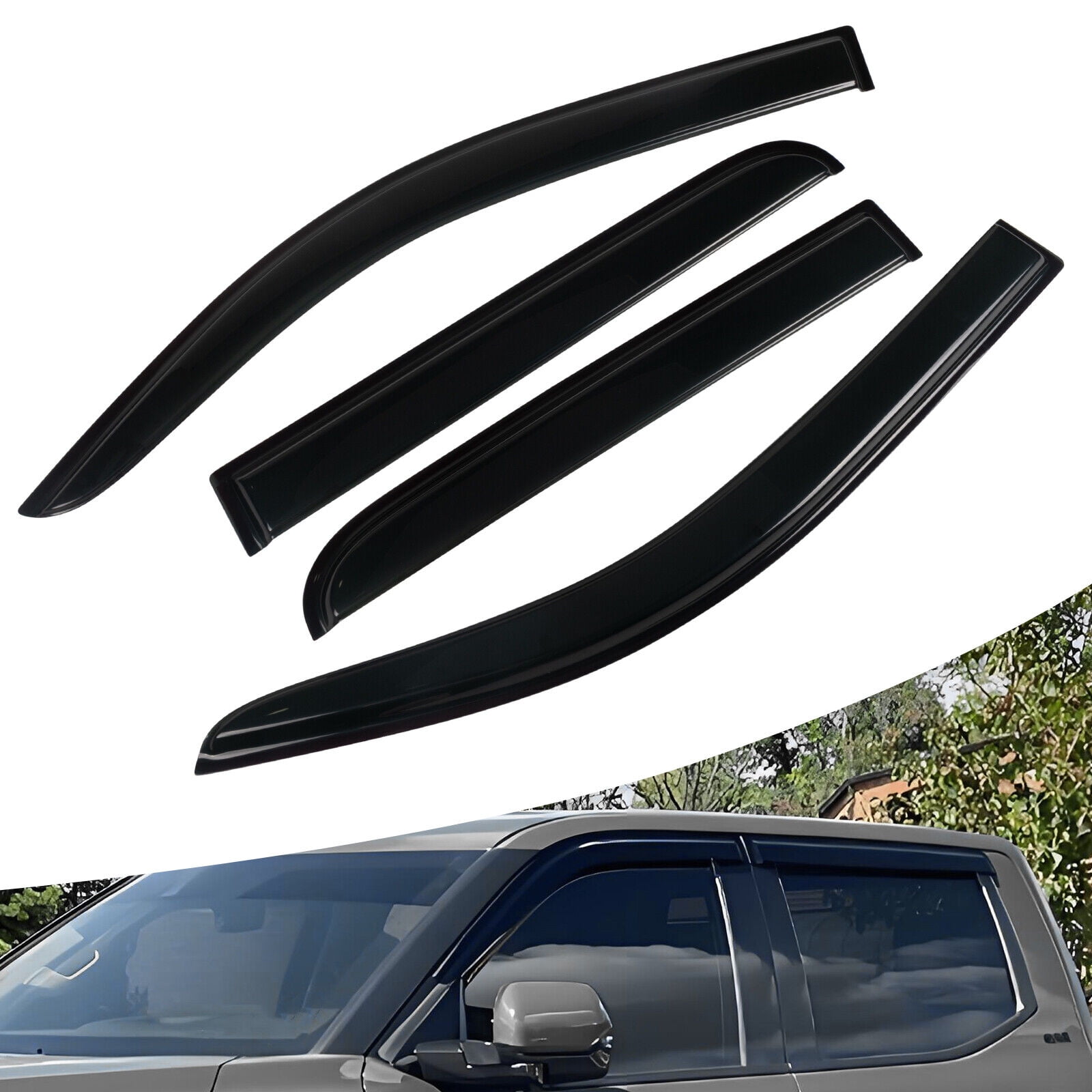 Telimocy 4PCS Window Visor Shade Vent Rain Wind Deflector Guards ...