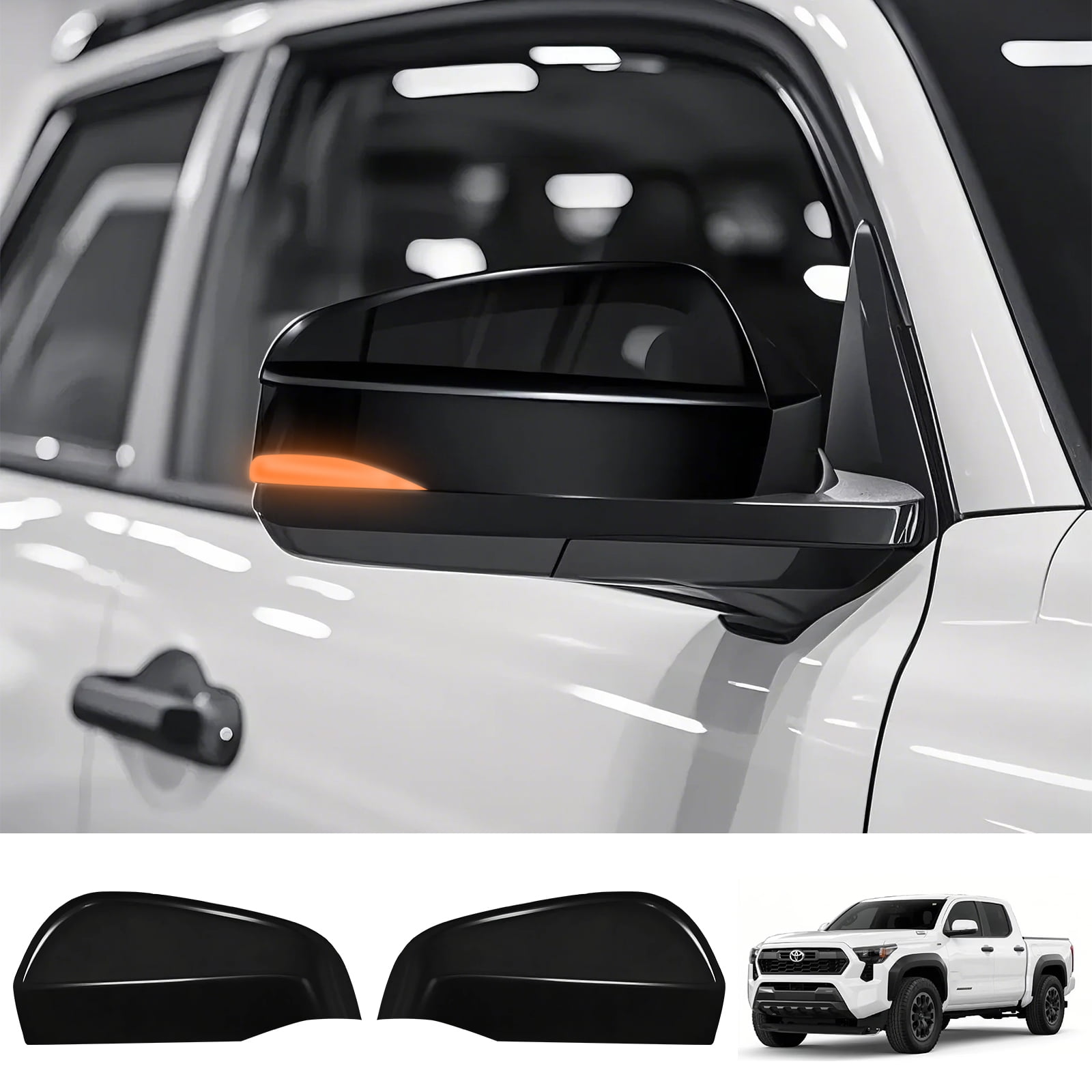 Telimocy Rear View Mirror Cap Cover Trim For 2024-2025 Toyota Tacoma ...