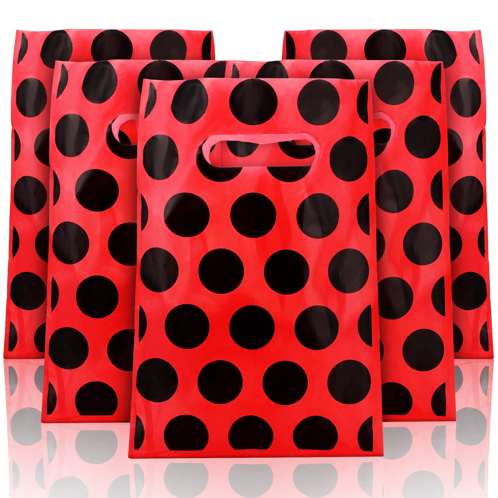 Teling 100 Pcs Ladybug Gift Bags Watermelon Ladybug Party Supplies ...