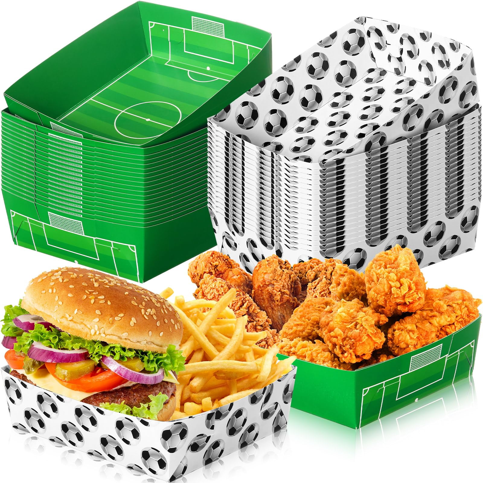 Teling 36 Pack Soccer Theme Party Supplies Large 5 lb Soccer Plates ...