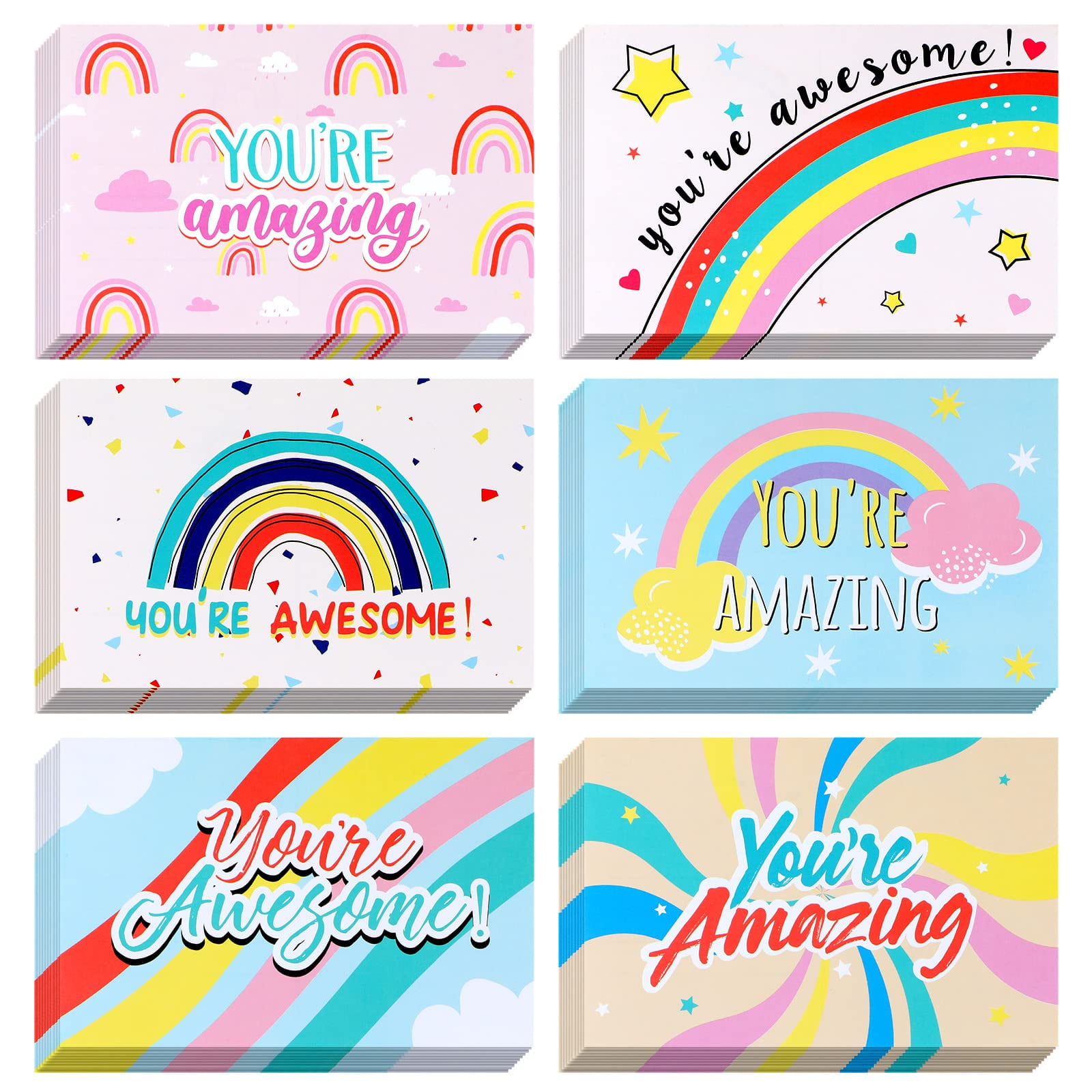Teling 60 Pcs You are Awesome Cards Postcards 4 x 6 Inches You are ...