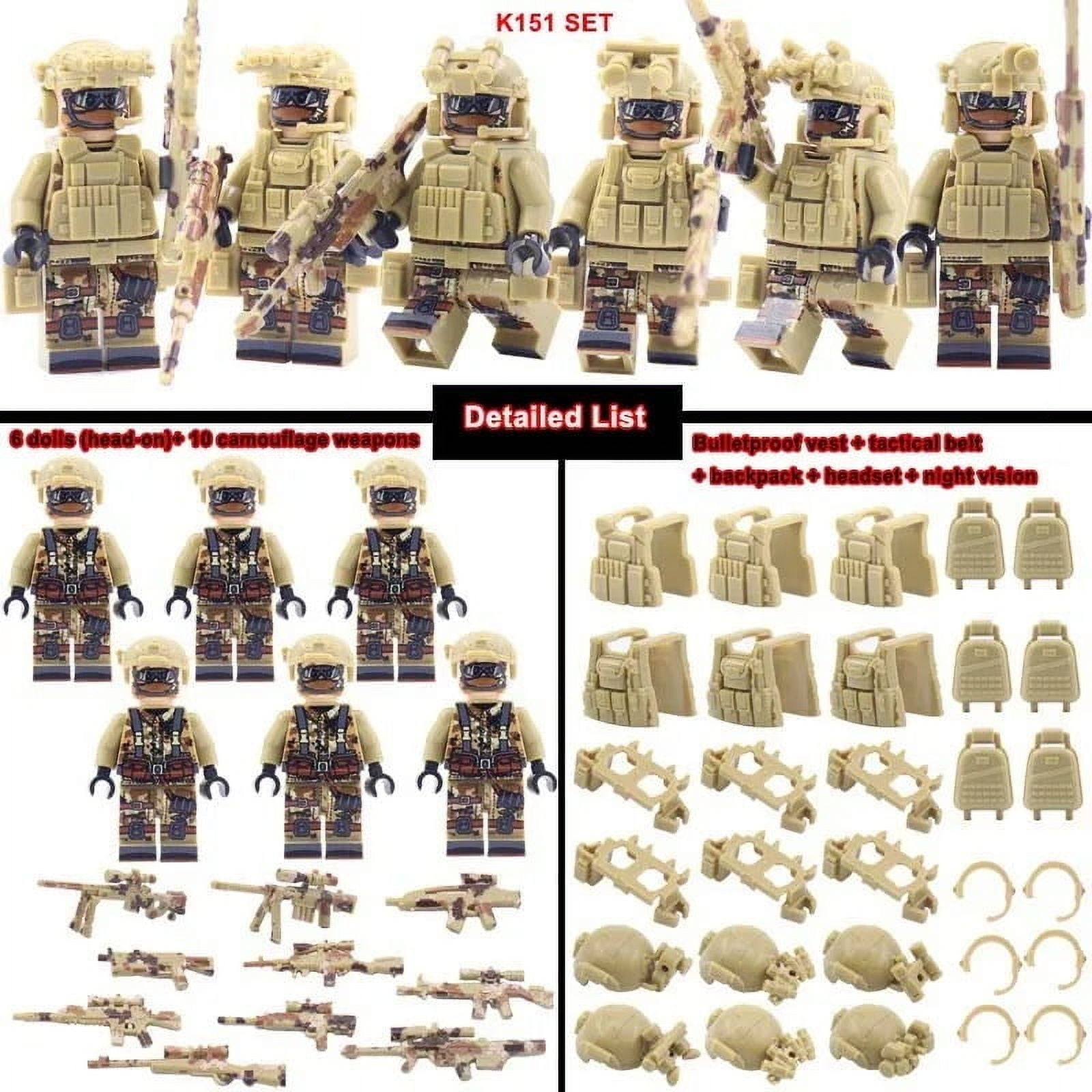 Telivaze City Police Black Troopers Minifigures Building Blocks Series Toys Action Figures Boys ...