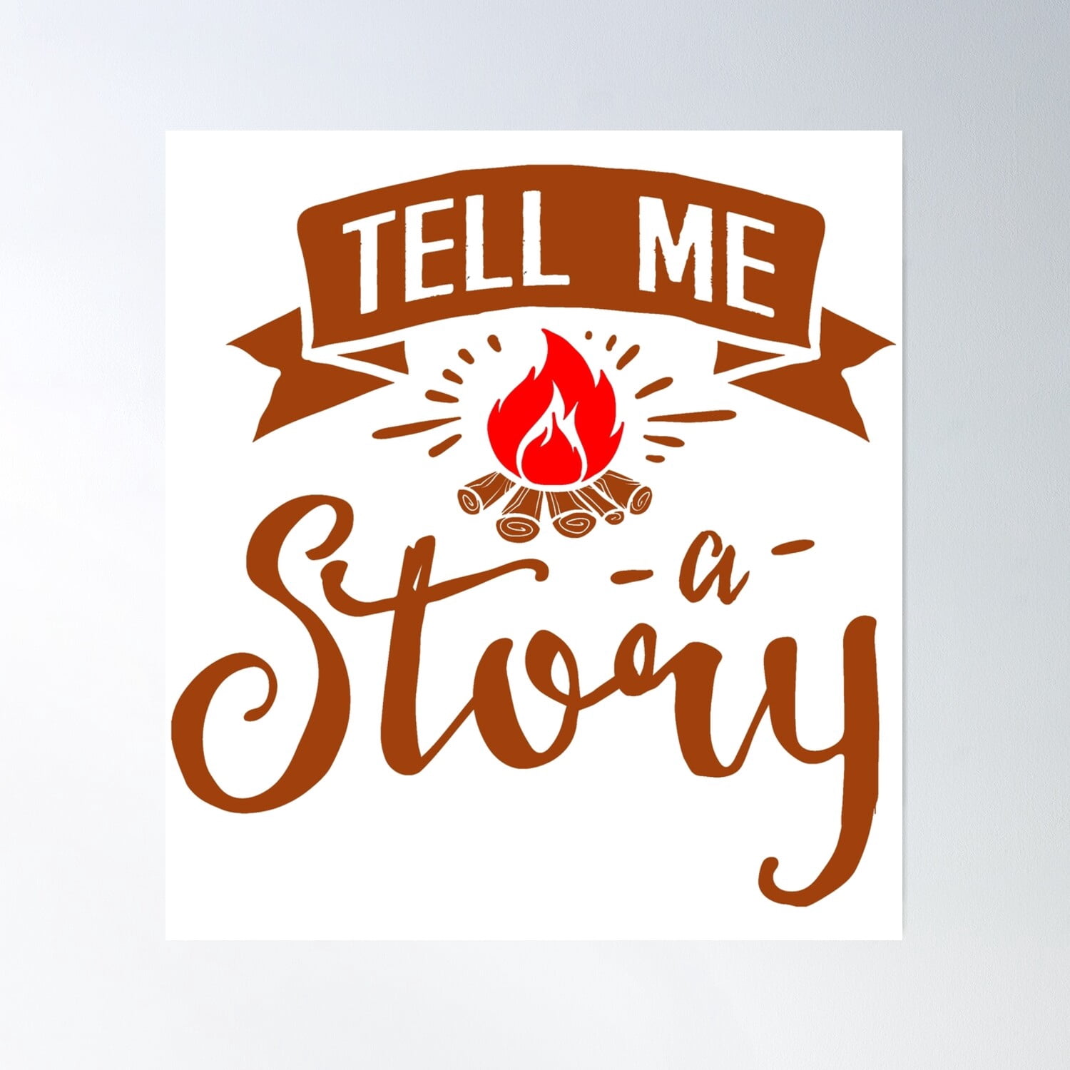 Tell Me A Story Poster Wall Art, Modern Wall Decor, 24x24 UNFRAMED ...