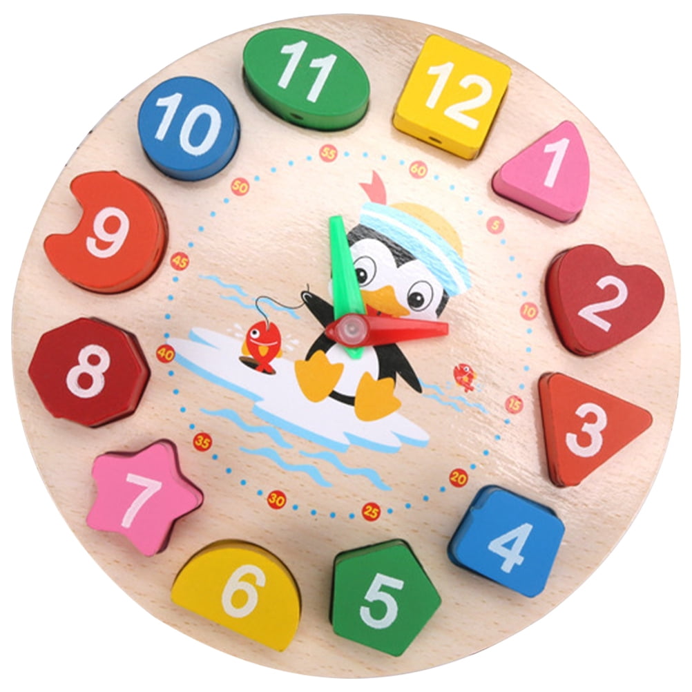 Tell The Time Jigsaw Clock Puzzle Toy Clock Teaching Toy Kids Clock Toy ...