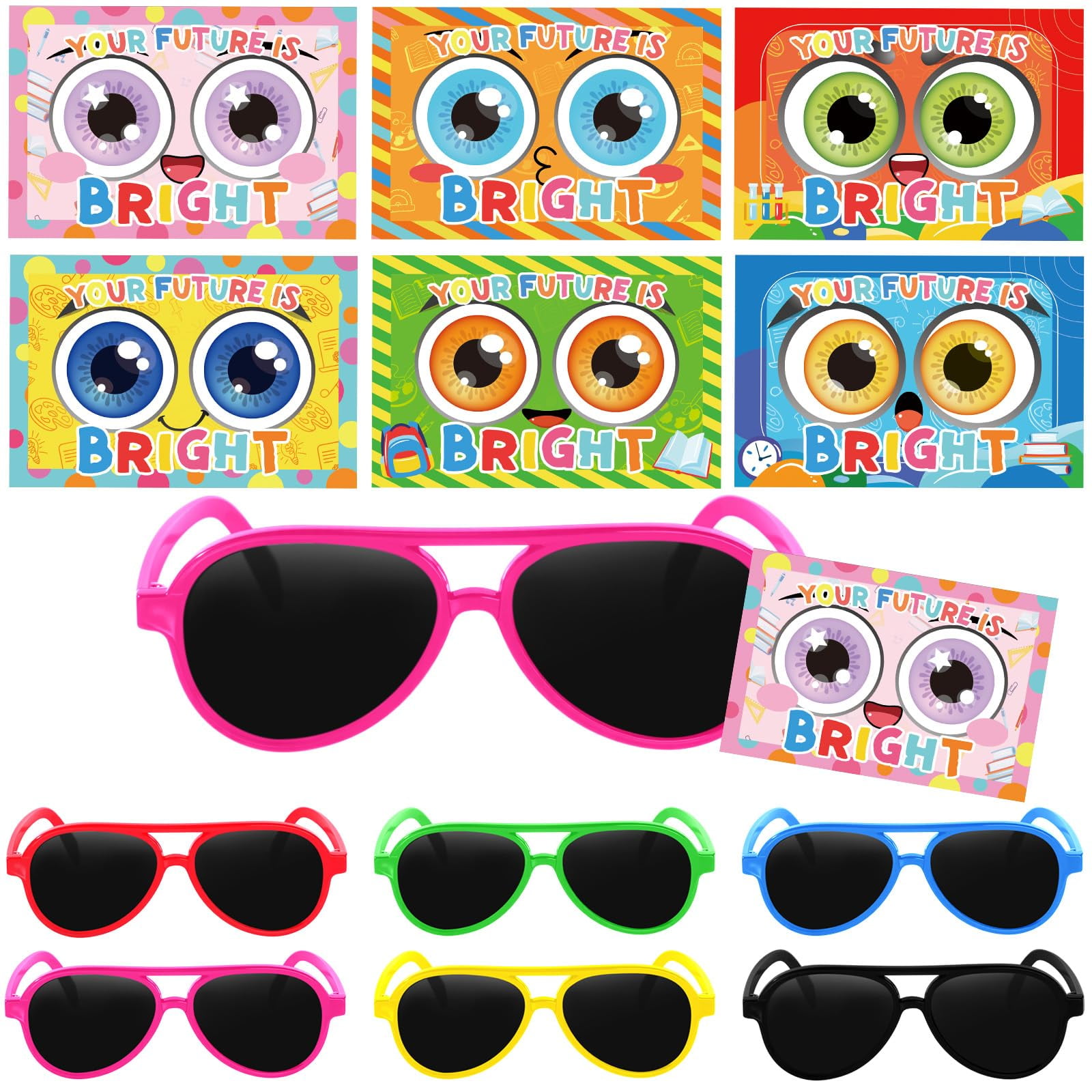Tellegloww 36 Set 36 Set End of Year Student Gifts Kids Sunglasses with ...
