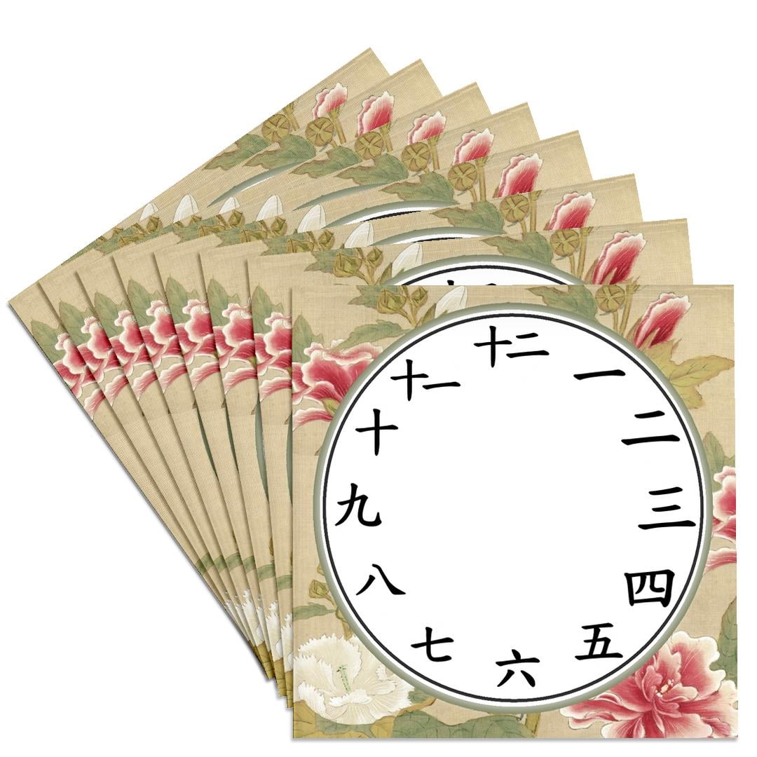 3drose, Telling the Time in Chinese Clock Face - Kanji Numbers - Floral ...