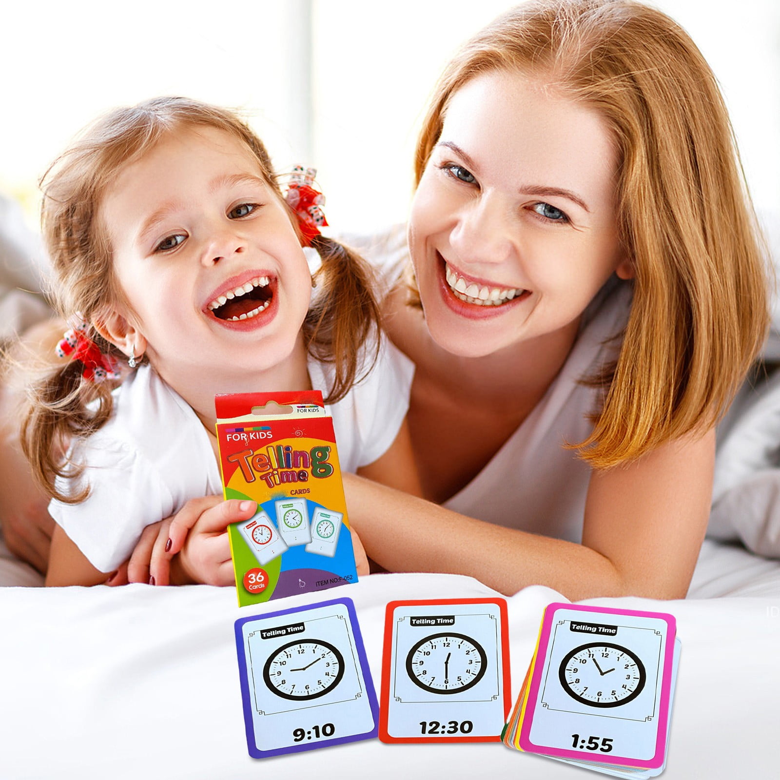 Telling Time Flash Cards, 36 Cards, Small Boxes for Toddlers ...