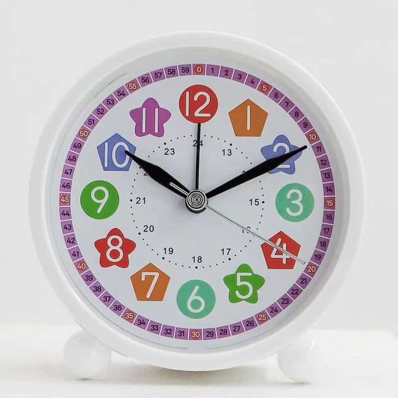 Telling Time Teaching Clock Nursery Kids Learning Alarm Clock 4 Inch ...