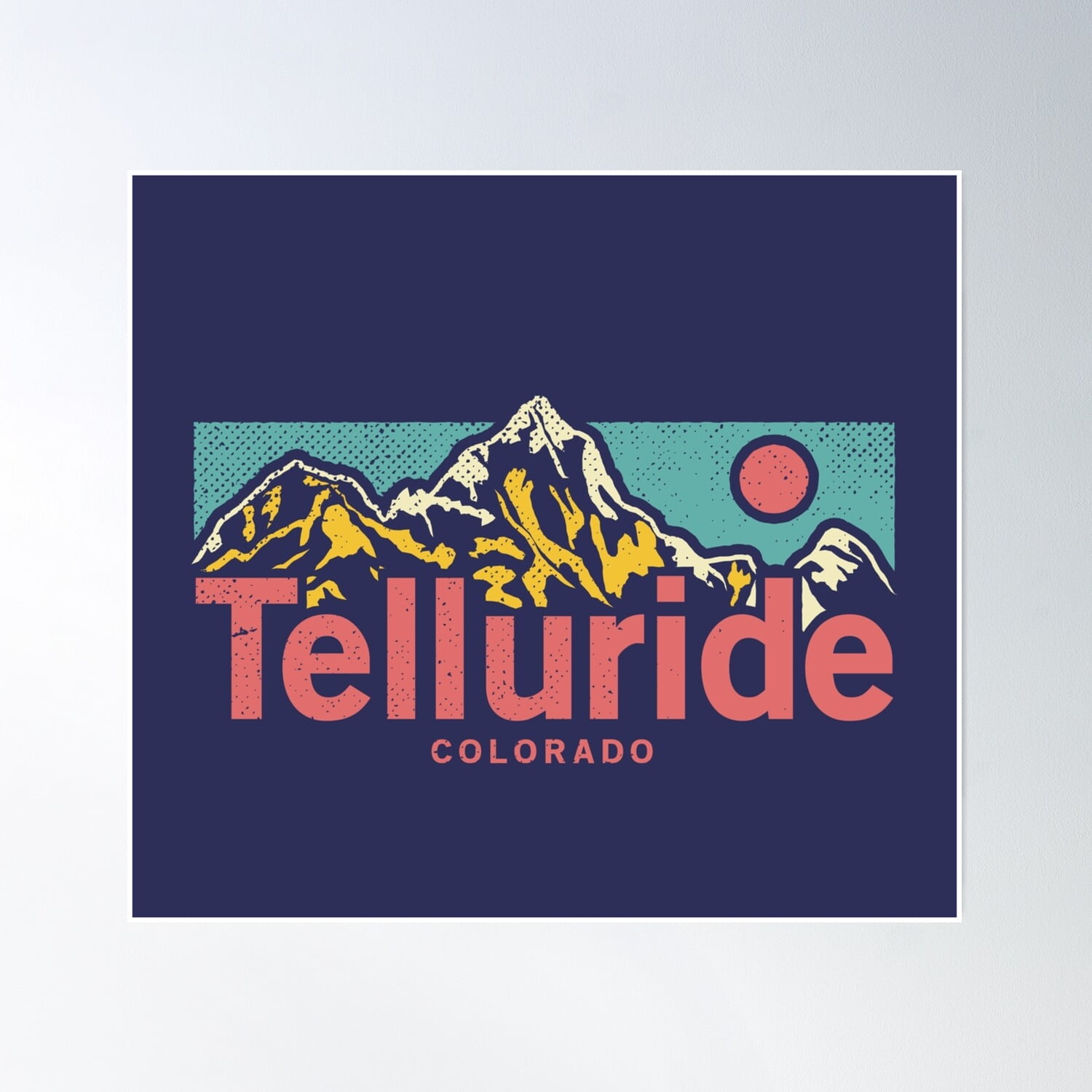 Telluride Colorado - Classic Outdoor Mountain Graphic Apparel Poster ...