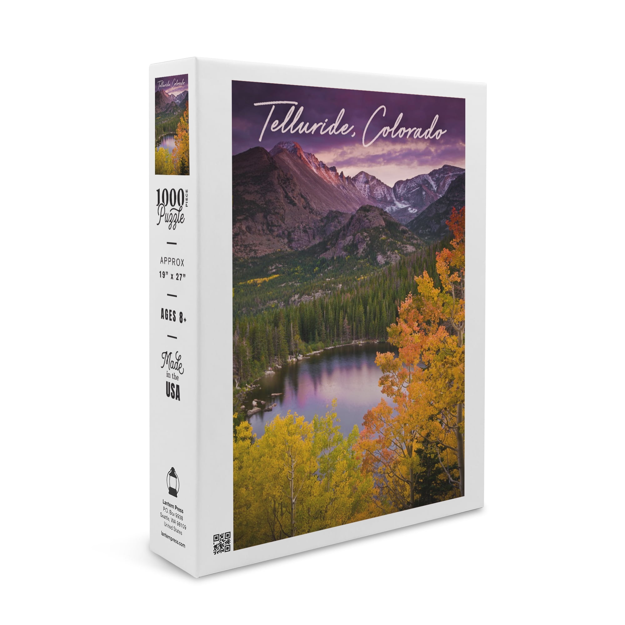 Telluride, Colorado, Purple Sky and Lake (1000 Piece Puzzle, Size 19x27 ...