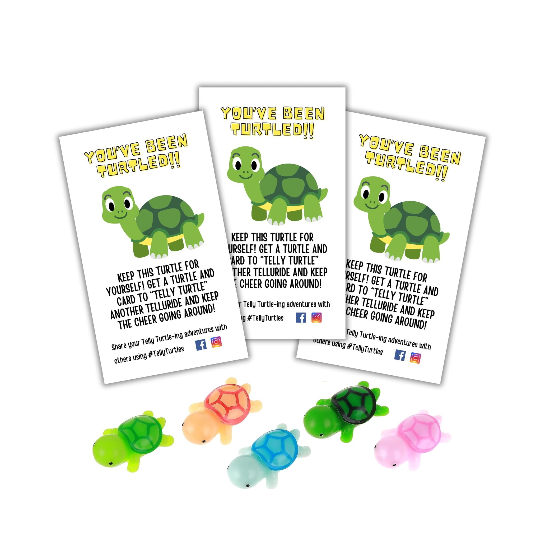 Telly Telly Telluride Turtles & Tags for Cars 60pk, 30 Resin Turtles ...
