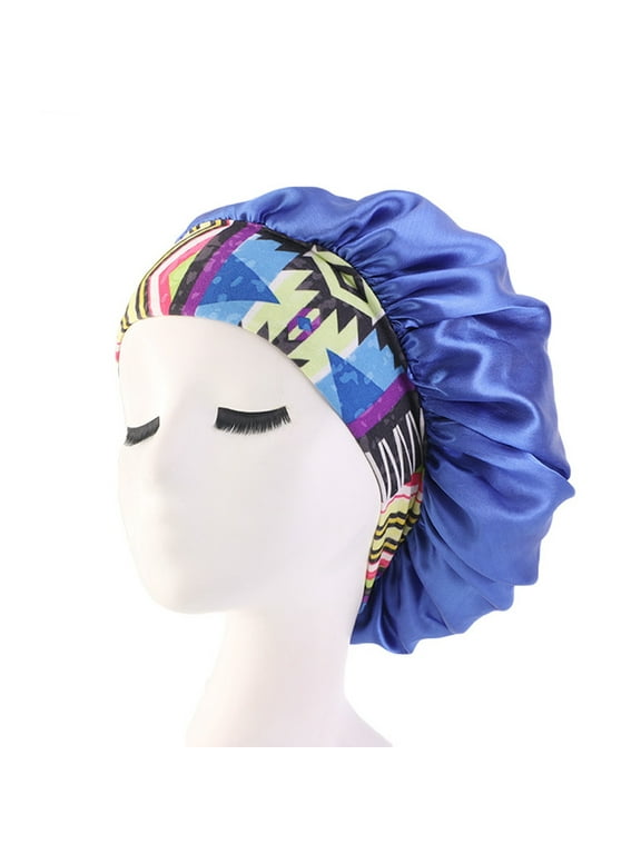 Womens Soft Pure Satin Silk Sleeping Caps Night Sleep Hats Hair Scarves ...