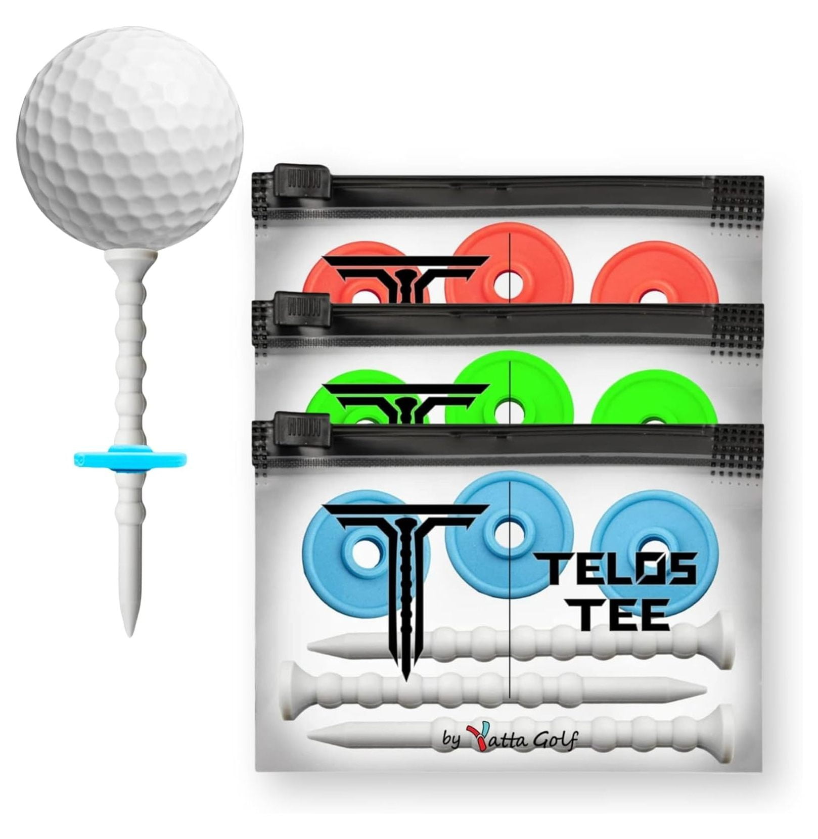 Telos Premium Golf Tees, Adjustable Golf Tees, Tee Off with Greater ...