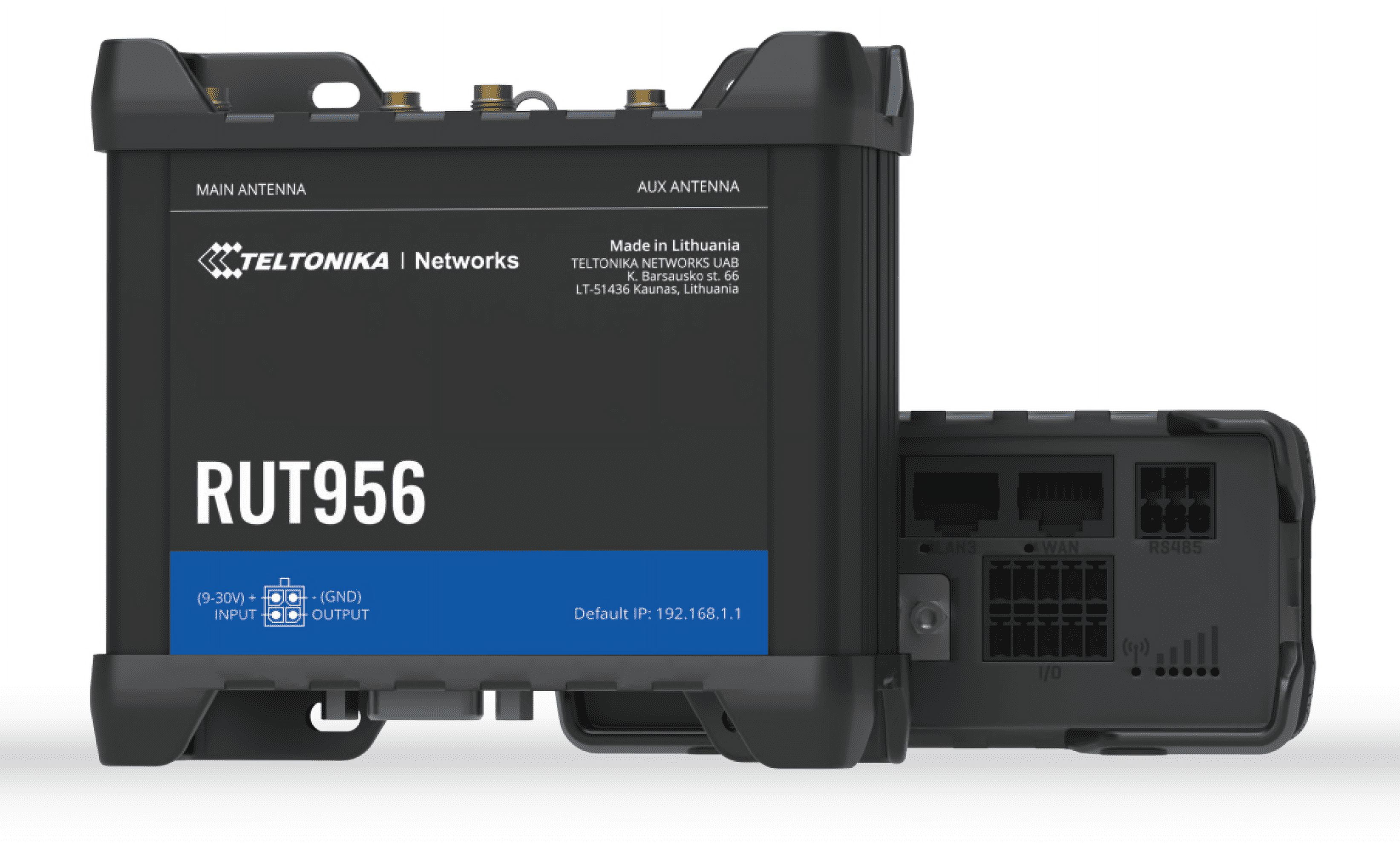 Teltonika RUT956A00A00 Industrial 4G LTE Cellular Router with Multiple ...