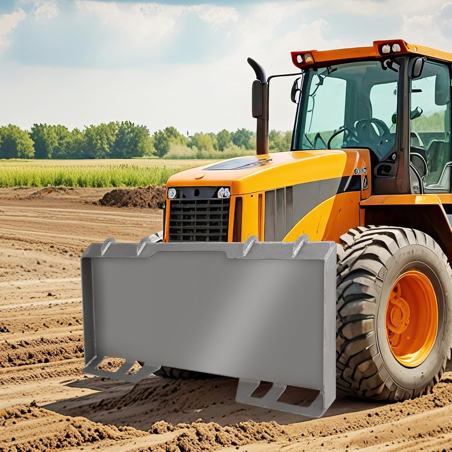 Telyswee 1/4" Skid Steer Attachment Quick Tach Mount Plate Loader ...