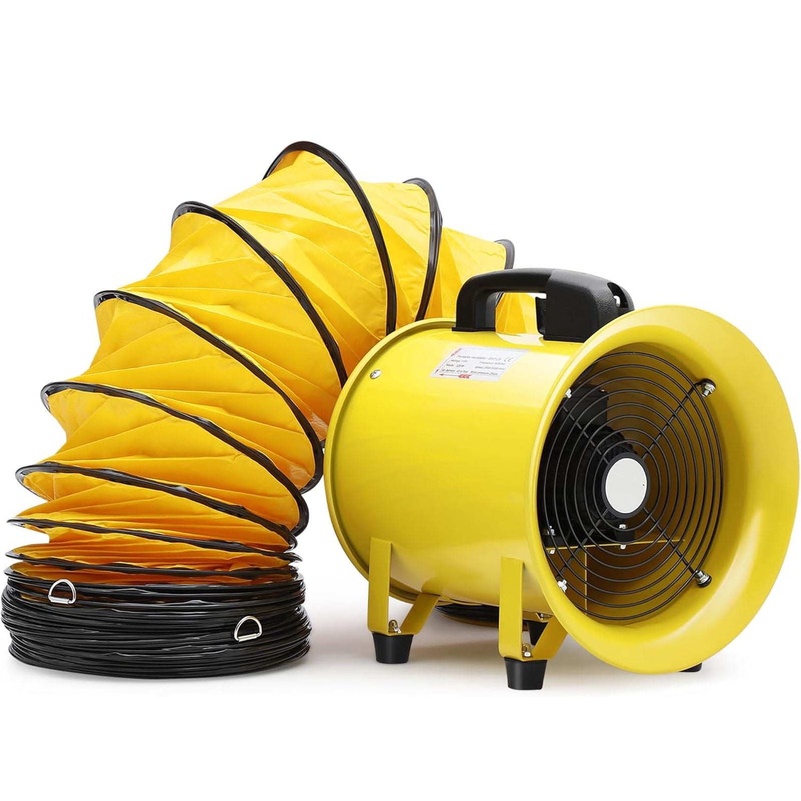 Telyswee 10 Inches Utility Blower/Exhaust w/ 16.4FT / 32.8 FT Hose Fan ...