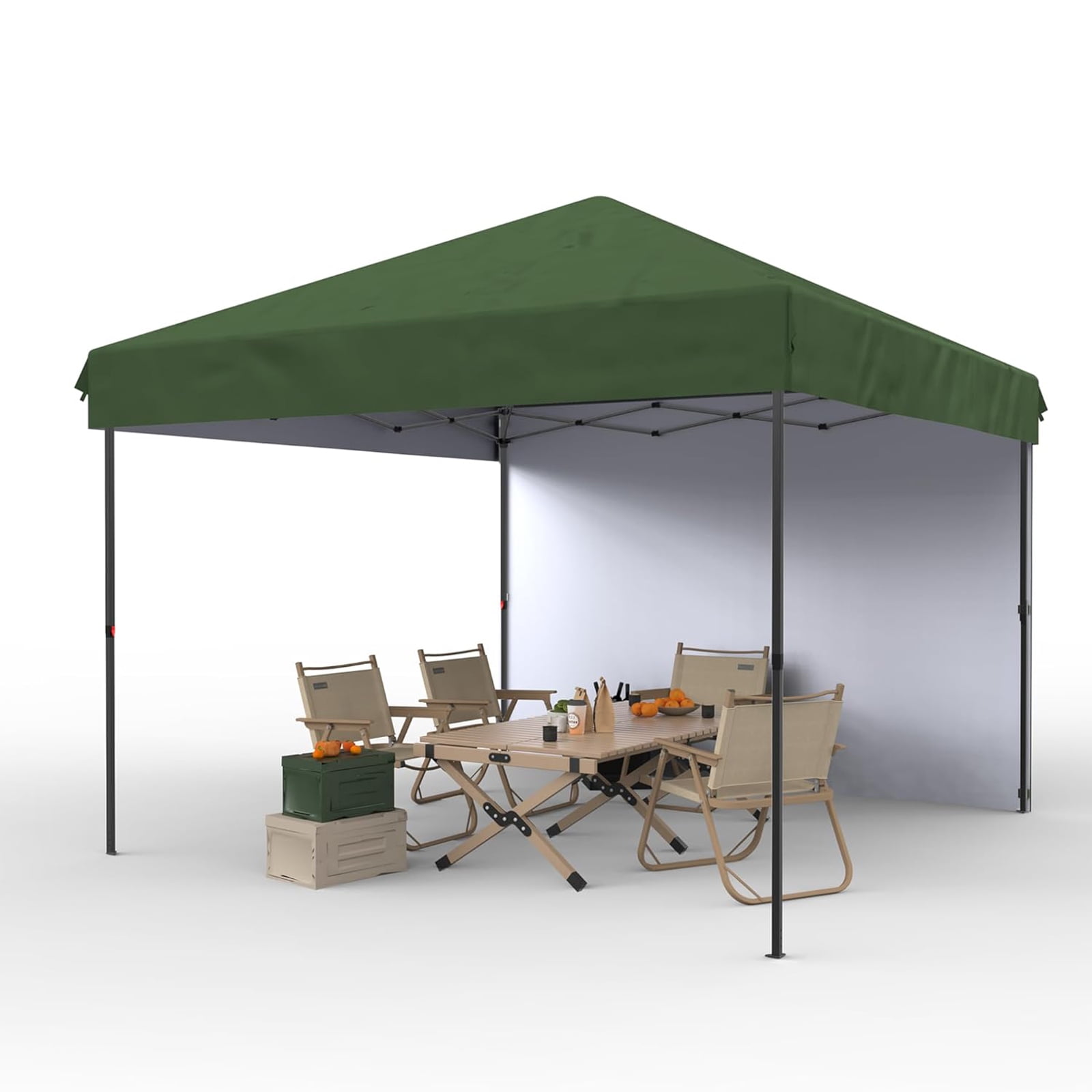 Telyswee 10'x10' Pop Up Canopy Tent, Instant Canopies Portable Gazebo ...