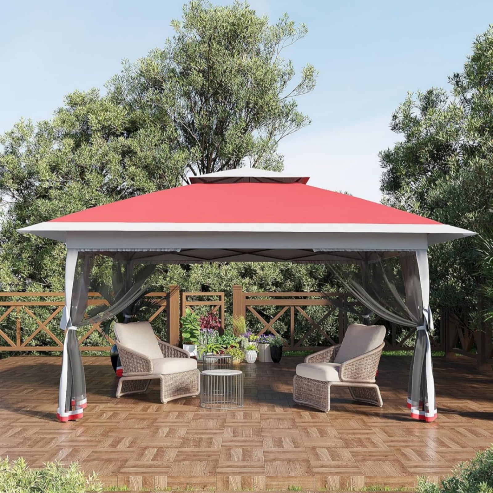 Telyswee 12'x12' Pop-up Gazebo Outside Patio Gazebo Outdoor Gazebo ...