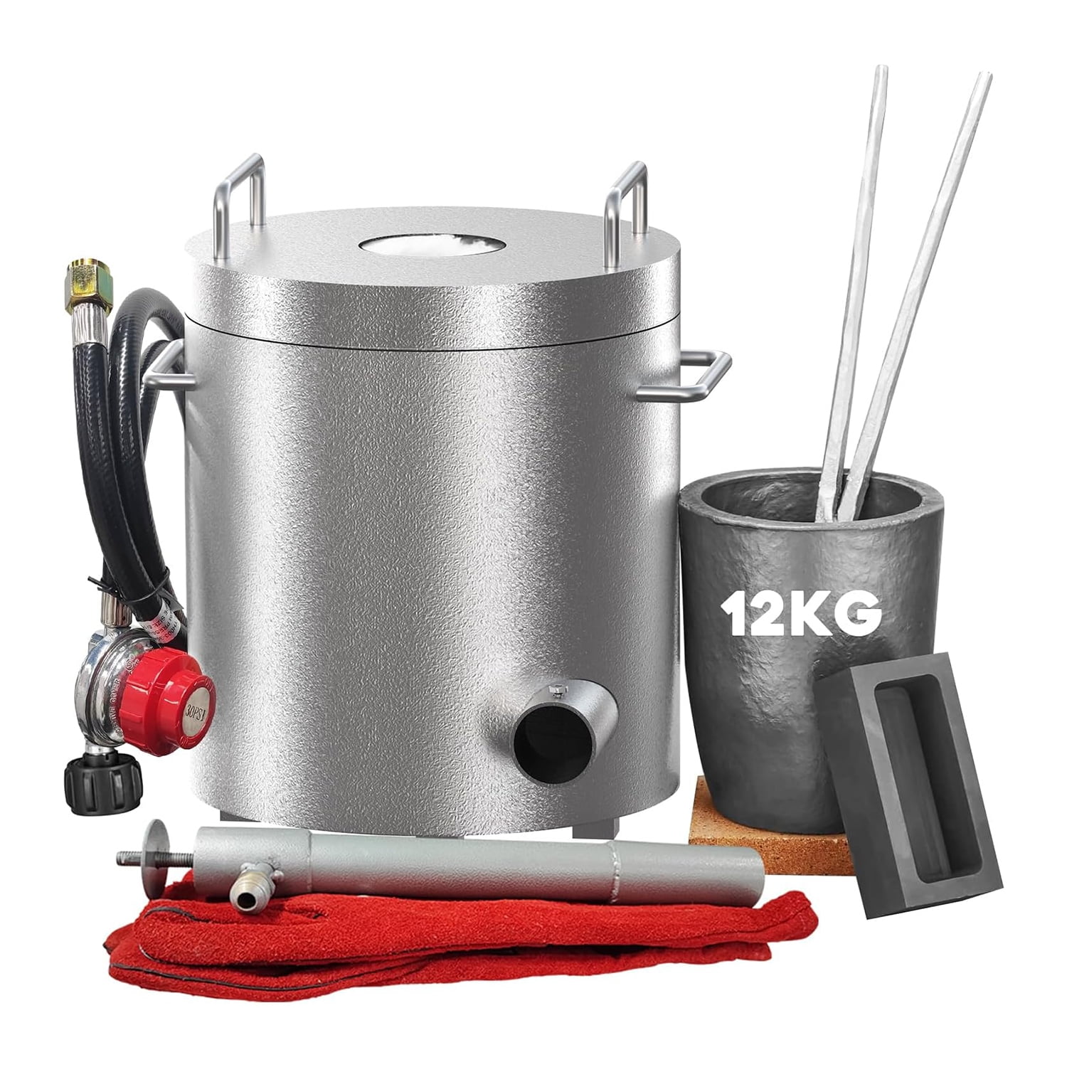 Telyswee 12KG Propane Melting Furnace Kit Large Capacity Foundry Home ...