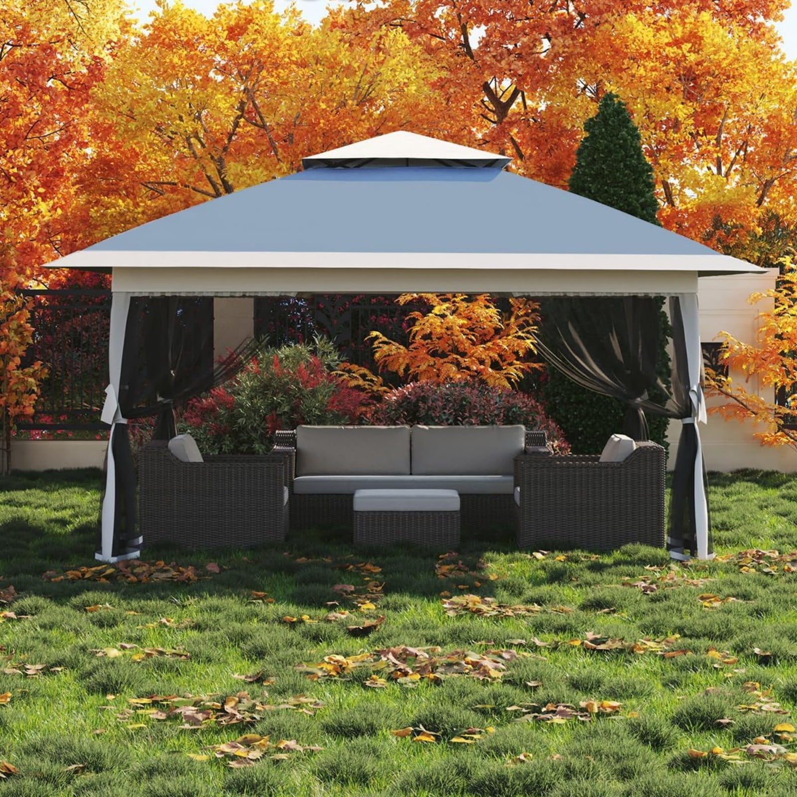 Telyswee 13'x13' Pop-up Gazebo Outside Patio Gazebo Outdoor Gazebo ...