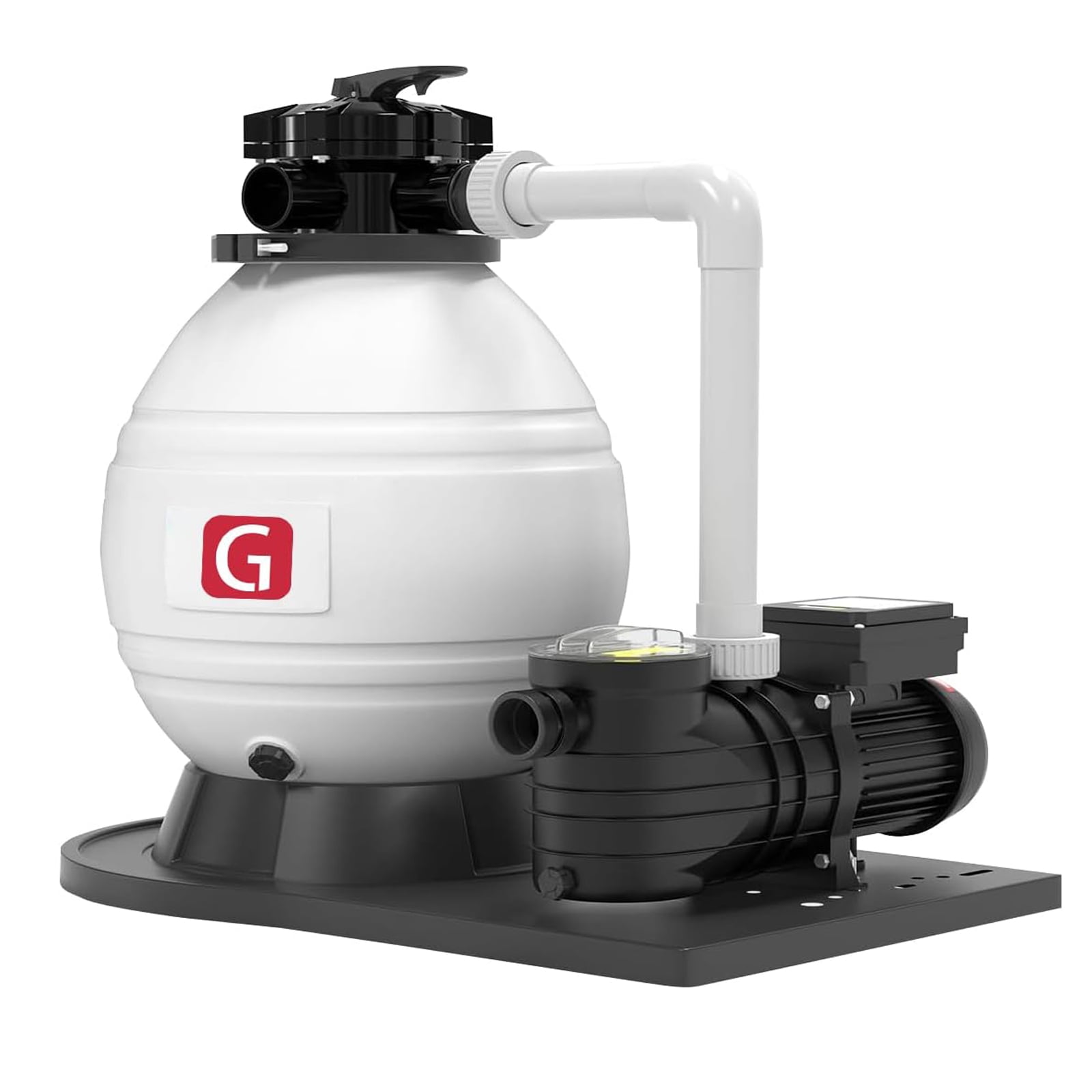 Telyswee 16" Pool Sand Filter Pump for Above Ground, 1 Hp Pool Pump 3880GPH High-Flow Pool ...