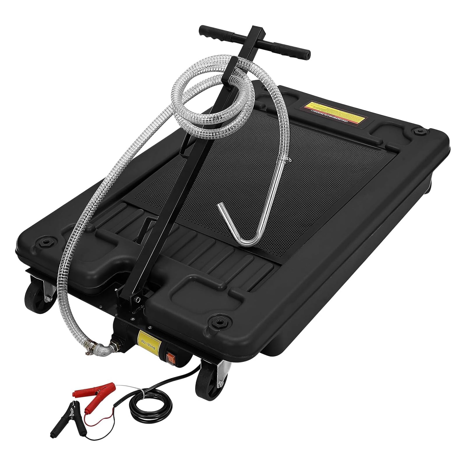 Telyswee 17 Gallon Oil Drain Pan with Electric Pump & 7.5 ft Hose, Low ...