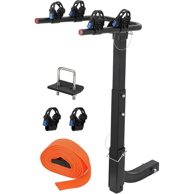 Telyswee 2/4 Bike Rack Hitch Mount Foldable Bike Rack, Steel Car Bike ...