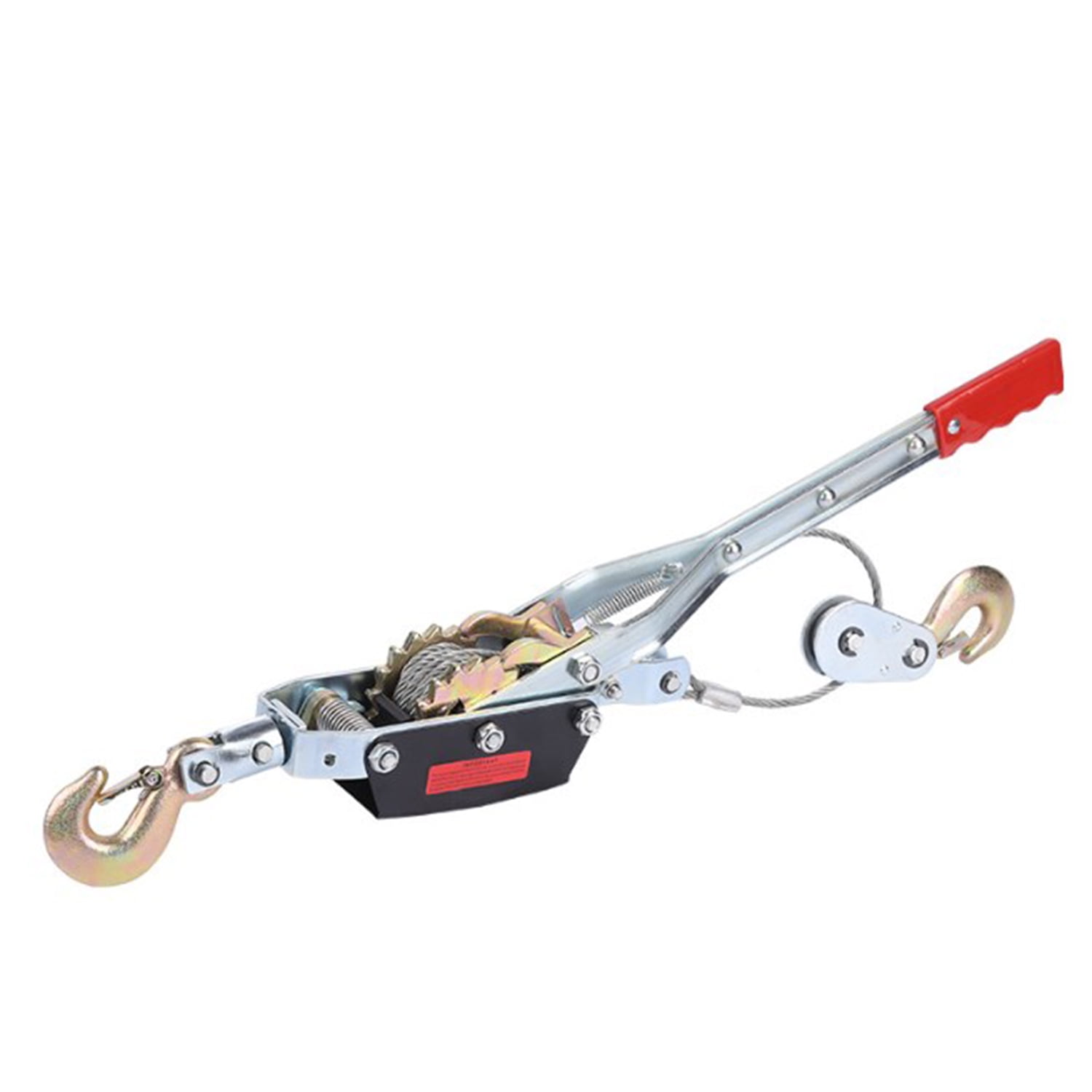 Telyswee 2/4 Ton Dual Gear Power Puller, 2 Hook Hand Cable Puller Come ...