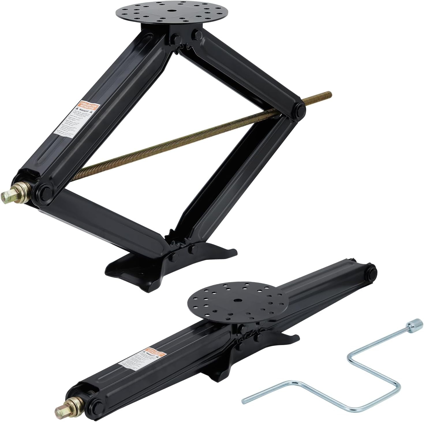 Telyswee 2 Pack 7500 lbs 30" RV Trailer Stabilizer Leveling Scissor ...