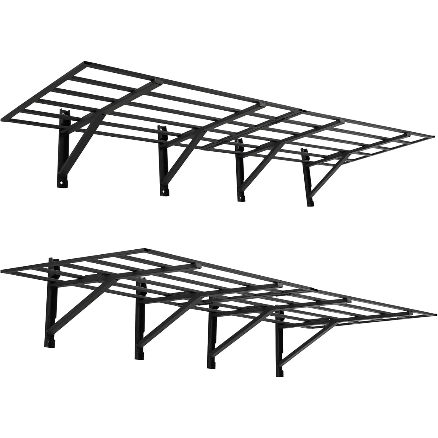 Telyswee 2 Pack Garage Storage Shelf 2x6ft Wall Mounted Shelves, 1600 ...