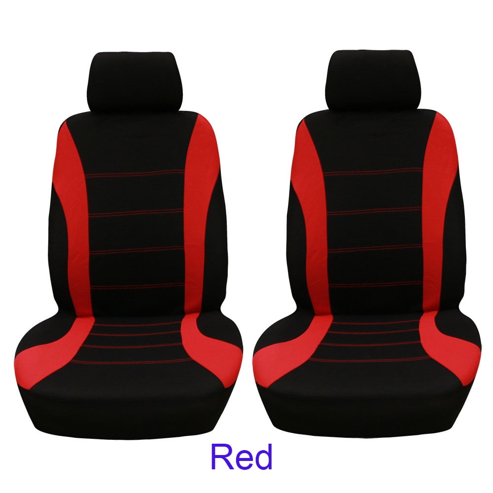 Telyswee 2 Piece Car Front Seat Cover Universal Car Color-Block ...