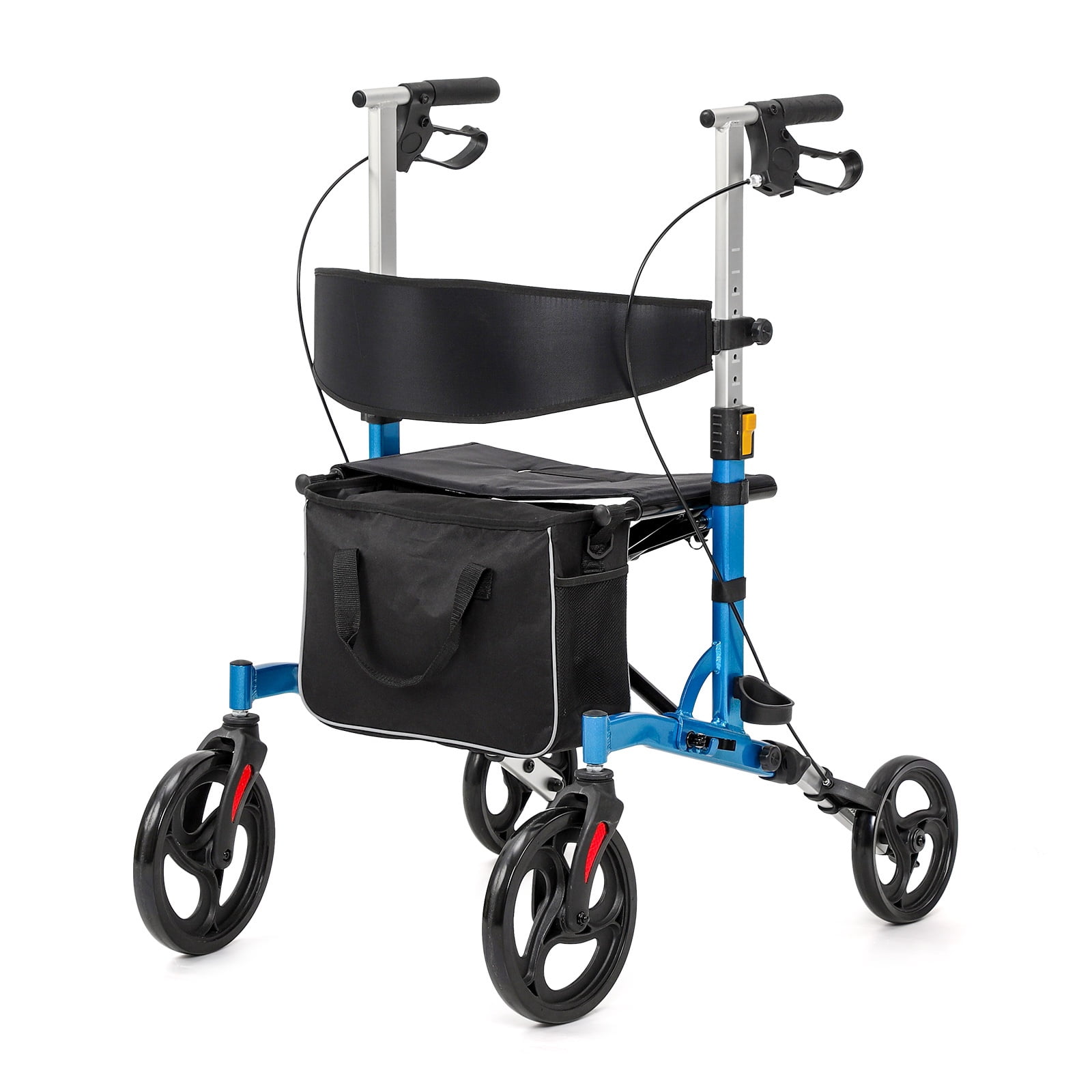Telyswee 24.21"x33.07" Aluminium Rollator Walker, Folding Rolling ...