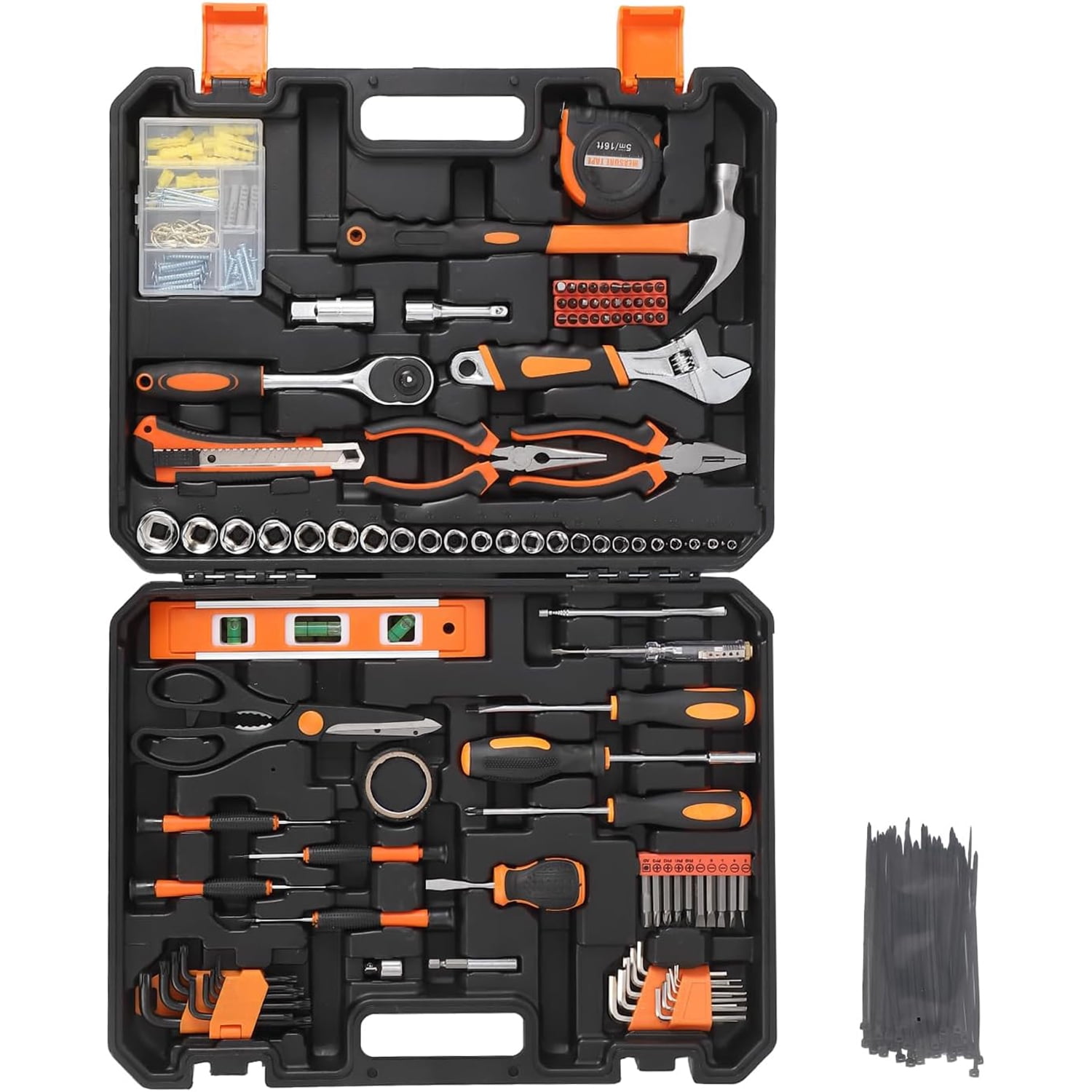 Telyswee 247pcs Household Hand Tool Kit, General Home/Auto Repair Tool ...
