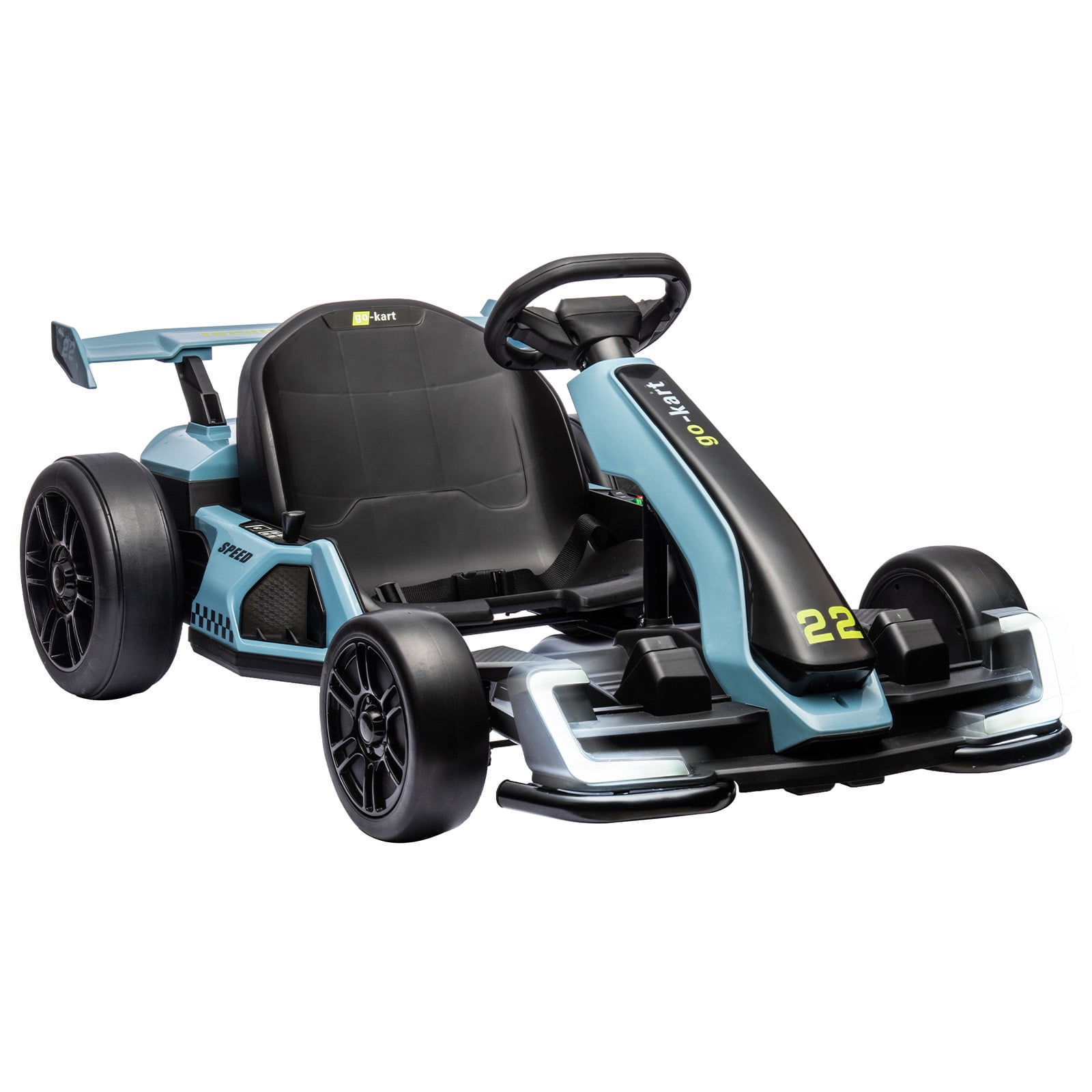 Telyswee 24V Electric Go Kart for Kids, Powerful Drift Kart with ...