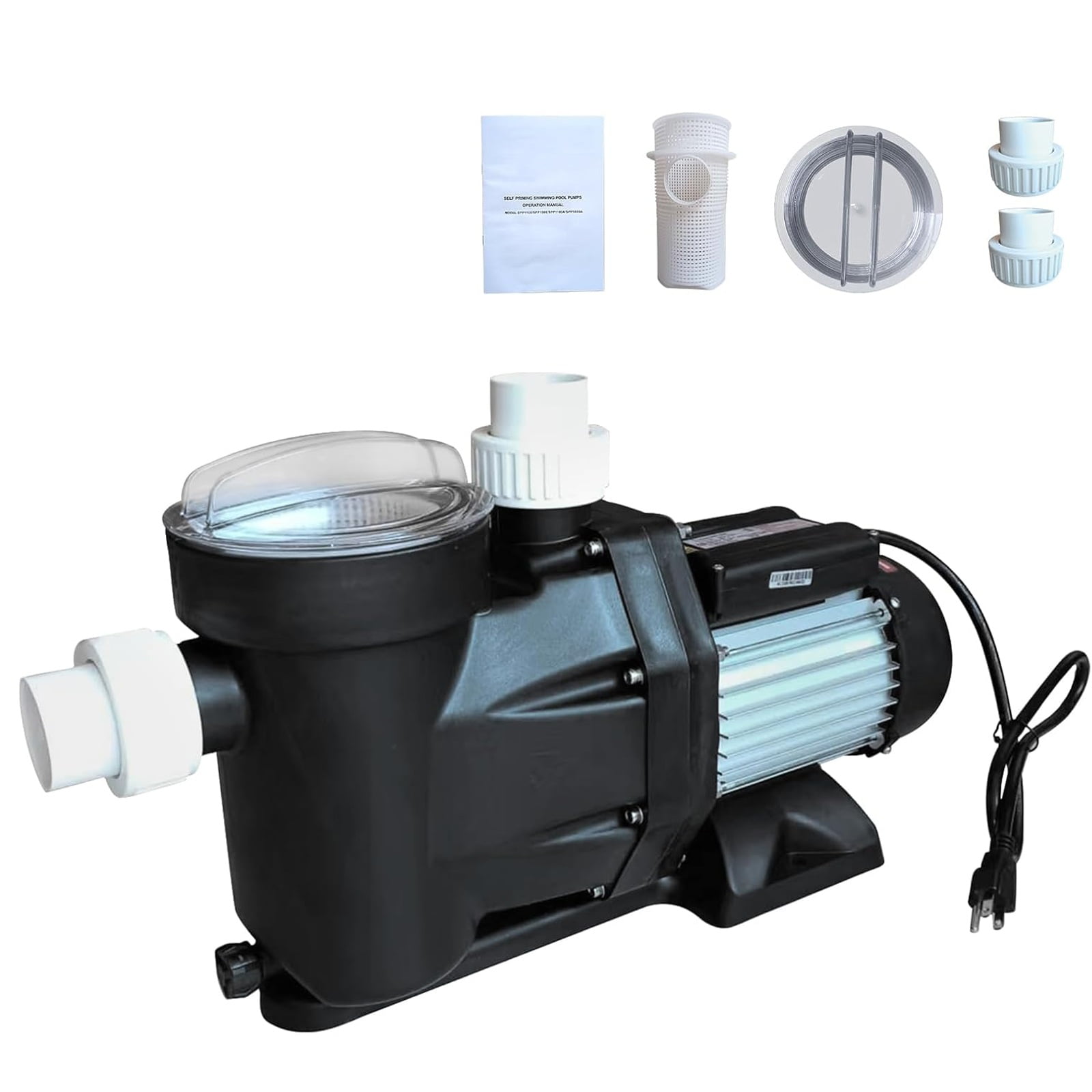 Telyswee 3.0HP Swimming Pool Pump, 110V Single Speed Pumps Above Ground ...